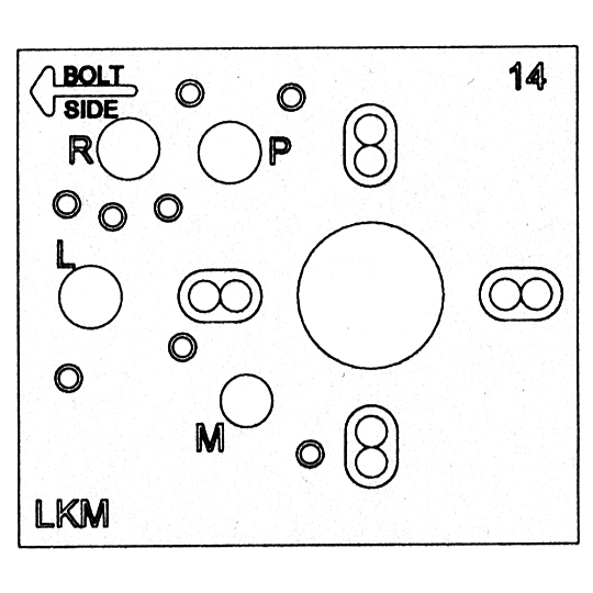 Electronic Lock Template, Kaba-Mas X07, X08, X09 - Zieh-Fix.com